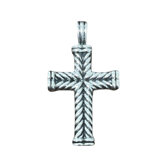 David Yurman | Jewelry | David Yurman Sterling Silver Chevron Cross ...
